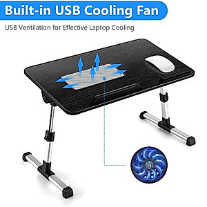 BoxWave Stand and Mount Compatible with Lenovo LOQ 16" Intel (RTX 4050) - True Wood Laptop Bed Tray Stand, Desk for Comfortable Work in Bed. - Jet Black