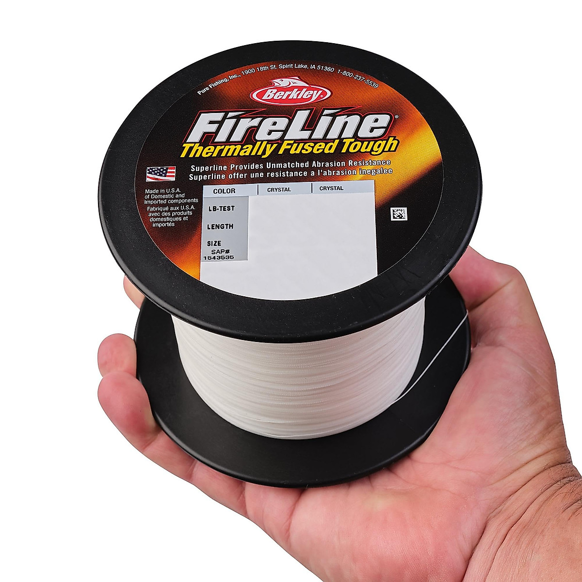 Berkley FireLine® Superline, Crystal, 10lb | 4.5kg, 1500yd | 1371m Fishing Line, Suitable for Freshwater Environments