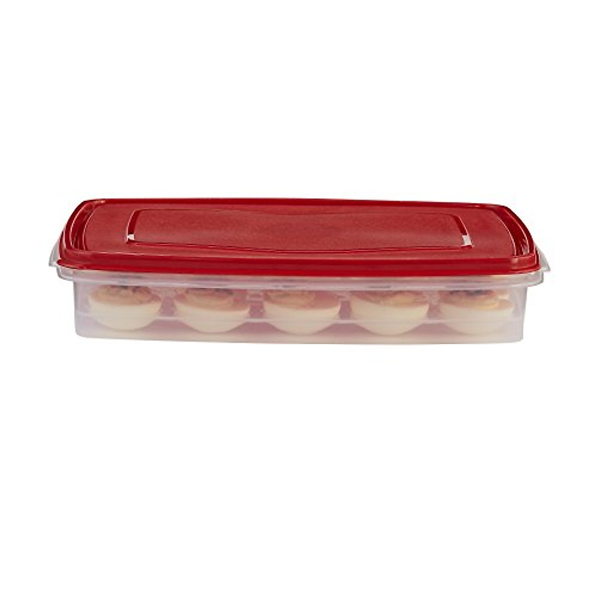 Rubbermaid Specialty Plastic Egg Keeper Food Storage Container , Red