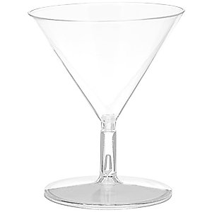 Clear Mini Plastic Martini Glasses | 20 Ct. | 2 oz.