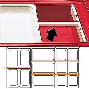 Cambro Dividers Bars, 12-3/4" Long, 3PK Clear DIV12-135