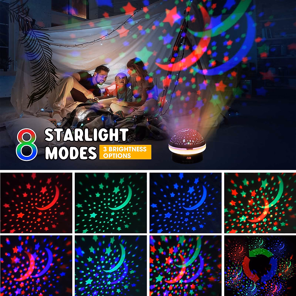 VAV Toys for 3-8 Year Old Boys, Star Projector Night Light for Kids with Remote Control Timer, Christmas Birthday Xmas Gifts for 3-10 Year Old Boys Girls