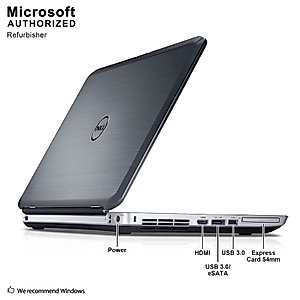 Dell Latitude E5530 Notebook 15.6 inHD 1366x768, Intel Core i5 3210M 2.5GHz up to 3.1GHz, 8GB DDR3 RAM, 320GB HDD, VGA, HDMI, Windows 10 Professional 64 Bit(Renewed)