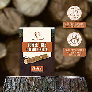 Wildfang®Coffee Wood Dog Chew Large-Natural Wood Stick for Dogs, Wood Dog Chew Toy, Wood Dog Bone, Wood Chew Toy for Dogs, Dog Wood Chew Stick, Coffee Bone for Dogs Muscle Training, XL - from 99 lbs