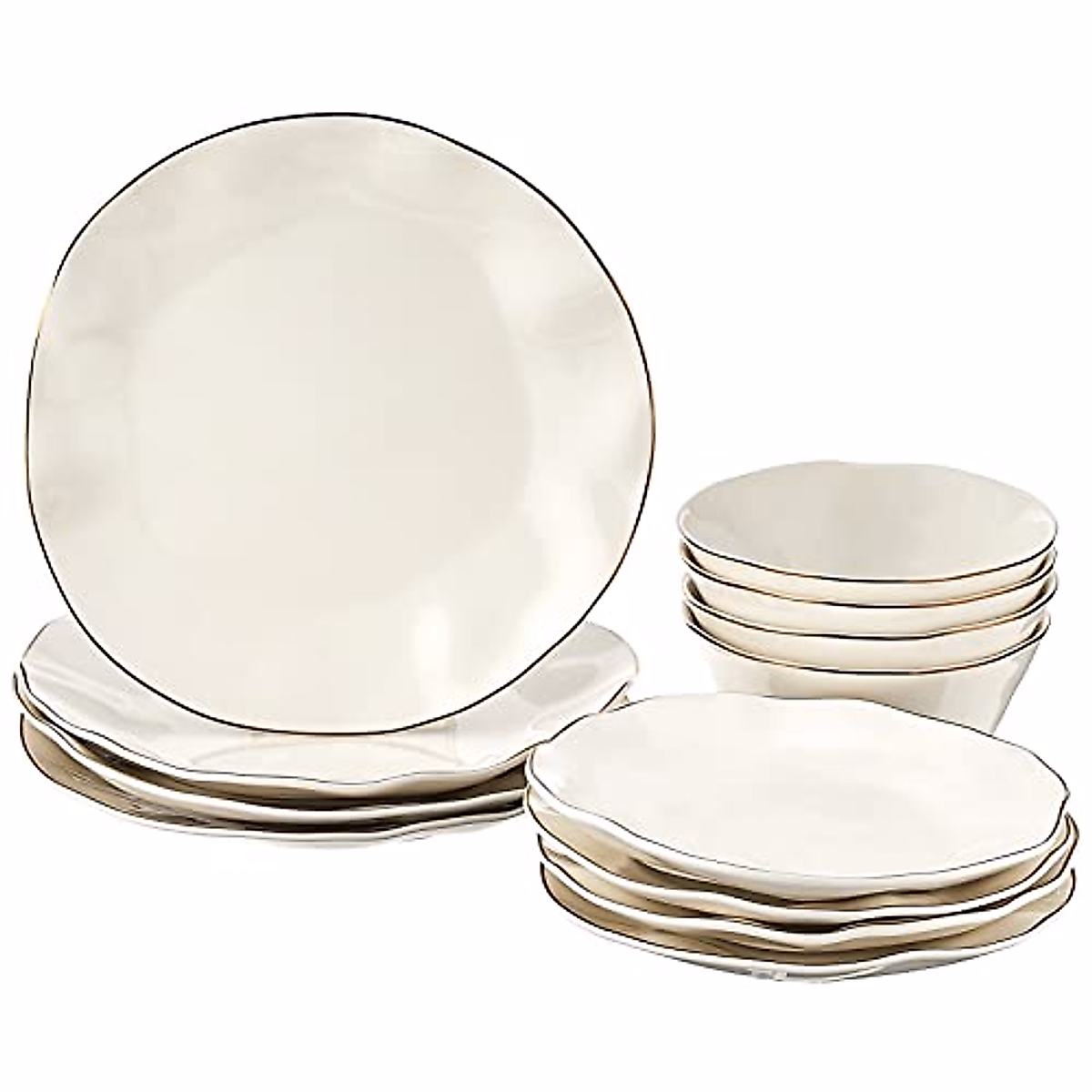 Lenox Blue Bay 12-Piece Dinnerware Set, 15.20 LB, White