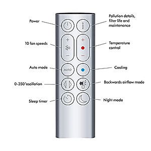 Dyson Purifier Hot+Cool™ HP07 Air Purifier, Heater, and Fan - White/Silver