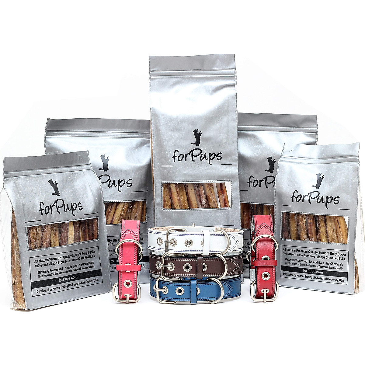 forPups Regular Bully Sticks (Half Pound - 6 Inch) (8 oz Pack) - All Natural, Grass-Fed, Non-GMO (6") (0.5 lb) 100% Beef Pizzle Dog Chews, Fully Digestible, Best Dental Treats