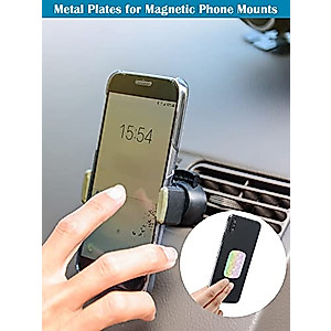 24 Pieces Mount Metal Plate for Phone Car Magnetic Mount Disc Universal Metal Plate Adhesive Sticker Replacement Magnet Patch for Magnetic Car Mounts Cell Phone Tablet Holder (Flower Squama Style)
