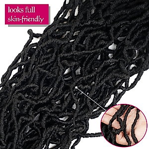 Soft Locs 24 Inch Faux Locs Crochet Hair 6 Packs Pre looped New Crochet Locs Hair Nature Color(24Inch, #1B,)