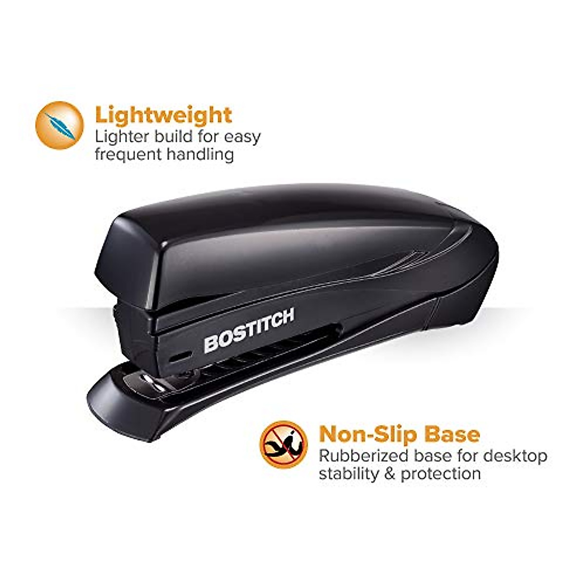 Bostitch Inspire 20 Sheet Stapler - One Finger, No Effort, Spring Powered Stapler - Black (1423)