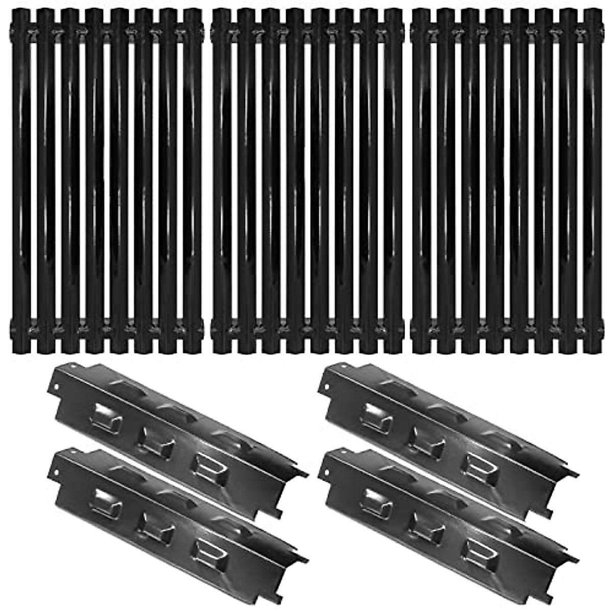 Hongso 16 13/16" Grill Grates and 14 5/8" Heat Plates for Charbroil 463439915 463436413 461442114, Thermos 461442114, Master Chef Grills