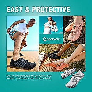 SEEKWAY Water Shoes for Women Adult Quick-Dry Aqua Sock Barefoot Men for Beach Swim River Pool Lake Hiking Kayaking Surfing