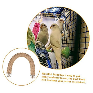Sosoport 2pcs Bird Standing Stick Bird Perch Parrot Perch Bird Toys Parrot Toys Parakeet Toys Birdcage Bird Cage Household Bird Stand Bird Supply Parrot Accessories Perch Stand Rope