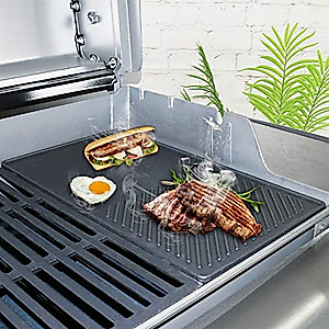 Hisencn 7637 17 1/2 inch Grill Cooking Grate Griddle Replacement Part for Weber Spirit I & II 200 Series, Spirit E210, Spirit S210, Spirit E220, Spirit S220 with Front Control, 2 Pack