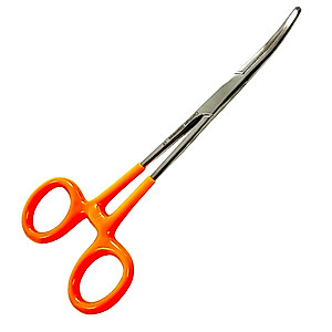 Premium German Stainless 6 1/2" Hemostat Forceps clamp w/Vinyl Grip,Curved Jaw Instrument (Cynamed Brand)