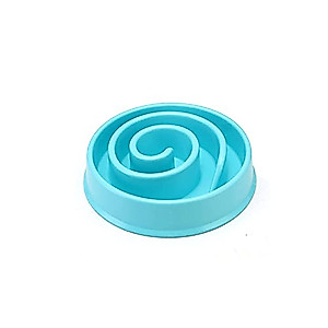 FUUIE Bowls for Food and Water Pet Dog Feeding Food Bowls Puppy Slow Down Eating Feeder Dish Bowl Prevent Obesity Pet Dogs Supplies (Color : Blue)