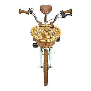 Retrospec Beaumont Mini 16 Inch Kids Bike for 4-6 Year-olds with Training Wheels, Basket and Bell, Cool Mint