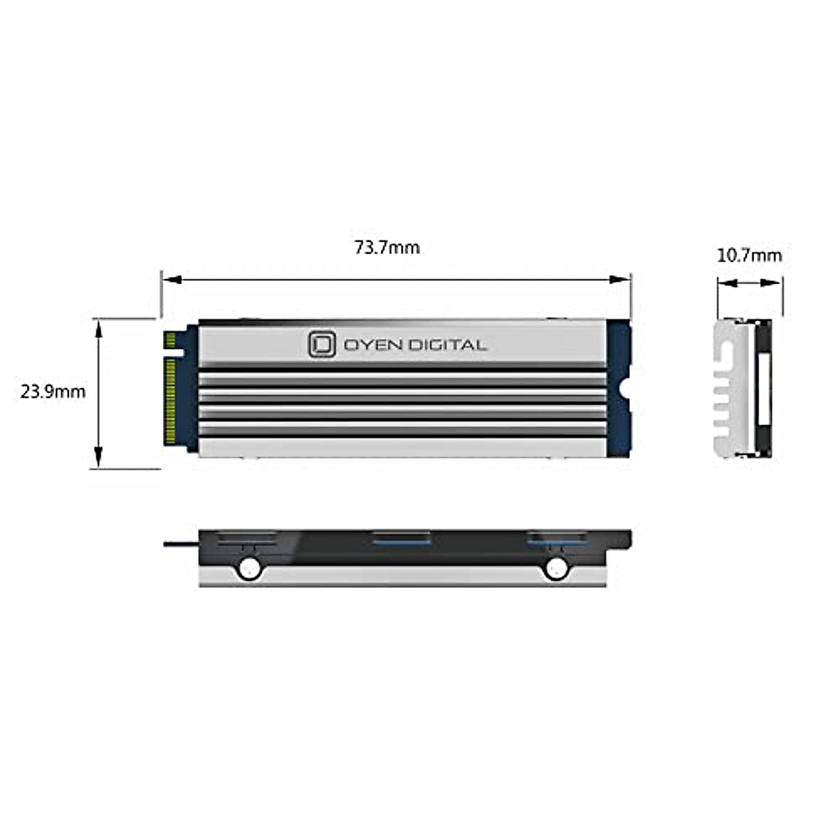 Oyen Digital Dash Pro 4TB NVMe PCIe TLC NAND SSD with Heatsink, Compatible with Sony PS5 Internal M.2 Slot