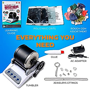 Advanced Professional Hobby Rock Tumbler Kit with Stones Collection