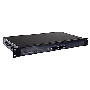 1U Rackmount Firewall Hardware, OPNsense, VPN, Network Security Appliance, Router PC, Intel J1900, HUNSN RS18f, 4 x Gigabit LAN, 2 x USB, VGA, 2 x Reserved Fan, 4G RAM, 32G SSD