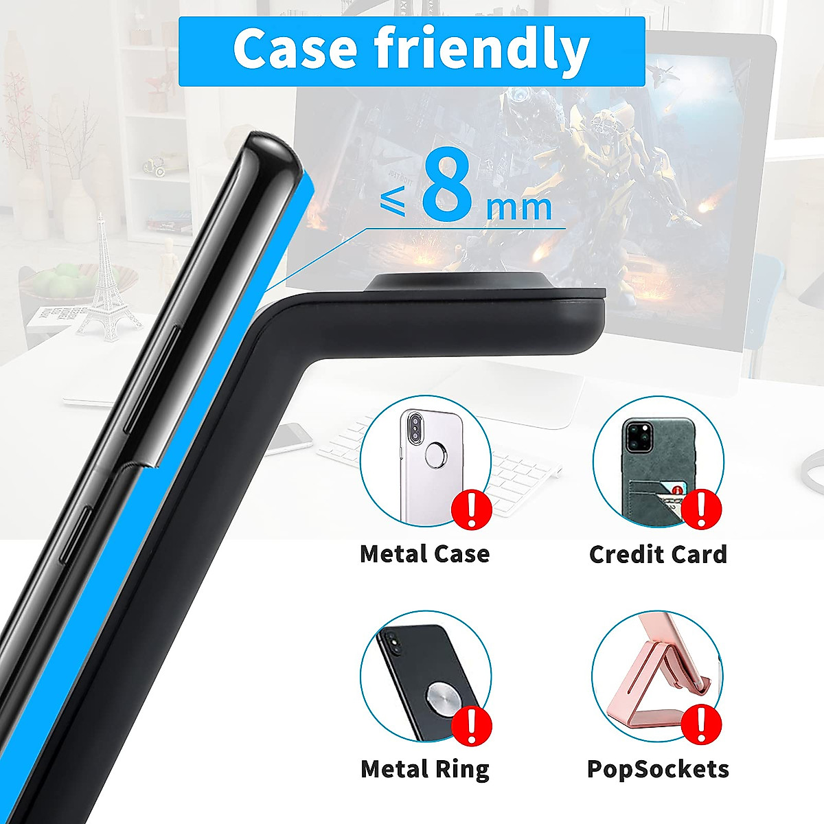 YOCUNKER Wireless Charger,3 in 1 Charging Station Dock for Watch 5/4/3/2/Active 2/1/Gear S3, S22 Ultra/S21/S20/S10/Note 20/Z Flip 4/Z Fold 4/3, Buds+/Pro/Live Black