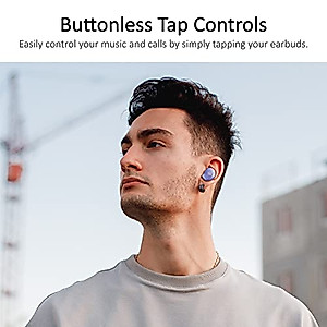iLuv myBuds Wireless Earbuds, Bluetooth 5.3, Built-in Microphone, 20 Hour Playtime, IPX6 Waterproof Protection, Compatible with Apple & Android, Includes Charging Case & 4 Ear Tips, TB100 Purple