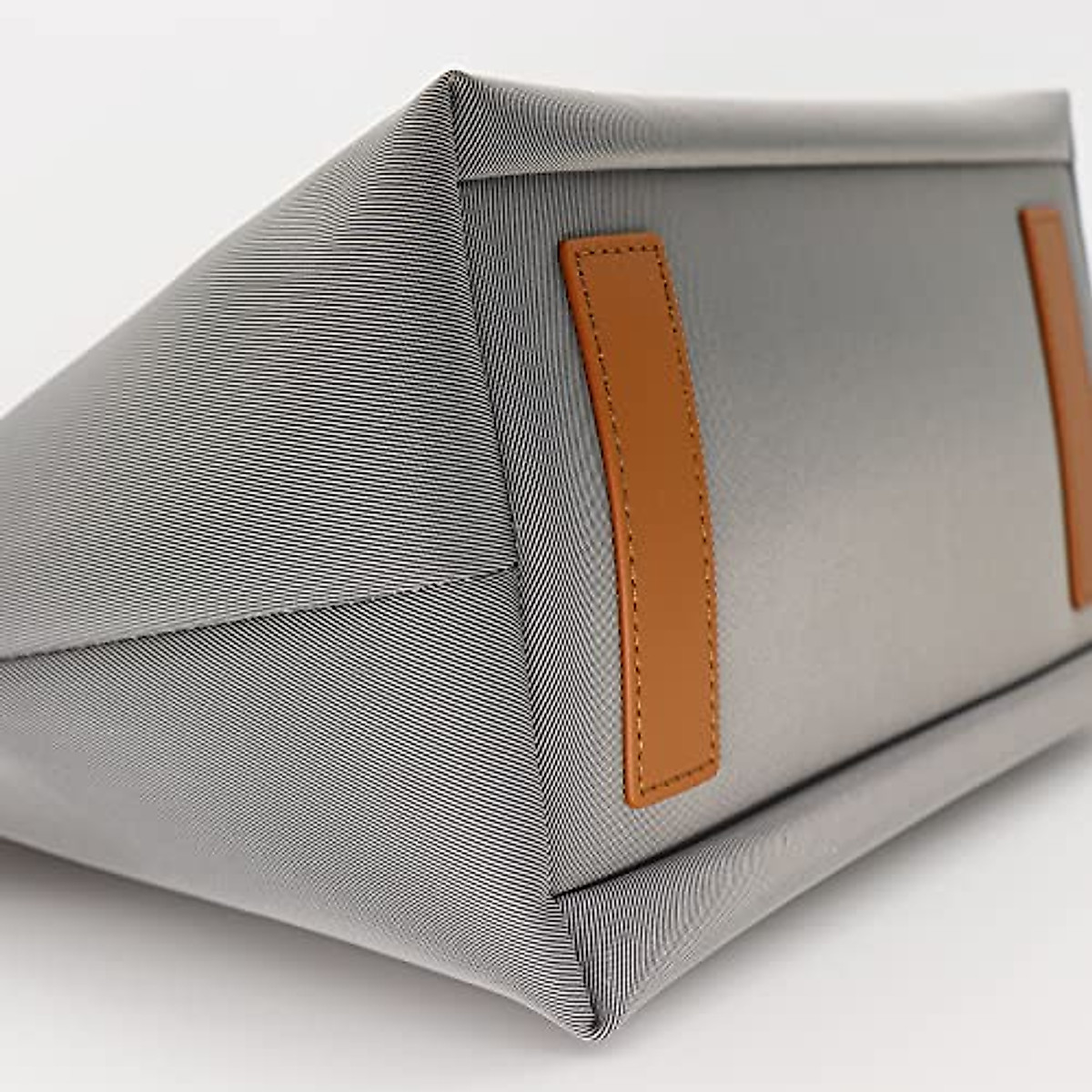 Women Lightweight Waterproof Nylon Handbag Shoulder Totes Crossbody Bag,Leather Shoulder Handbags And Travel Work Purse (Light grey)