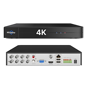 Hiseeu 8 Channel DVR 5MP Digital Video Recorder Advanced CCTV DVR for Security Camera,IPC/AHD/TVI/CVI/Analog 5 in 1 Hybrid Digital Video Recorder, Easy Remote Access,No Monthly Fee, No Hard Drive