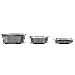 PetFusion Premium 304 Food Grade Stainless Steel Dog & Cat Bowls. Cat Bowls Shallow & Wide for Relief of Whisker Fatigue 13-Ounce