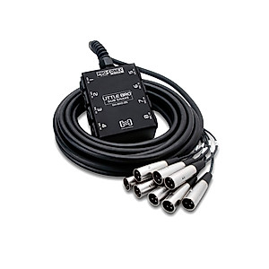 HOSA ProConex Little Bro' Sub Snakes Xlr x 8 - (25 Feet) (Black) (8 Channel)