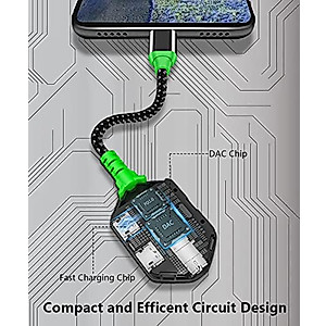 Samsung Galaxy S23 Headphone Adapter, 3 in 1 USB C to 3.5mm Headphone and PD 60W Charger Adapter USB C Splitter Compatible with Galaxy S23+/S23 Ultra/S22/S21 Ultra/S21FE/Note 20, Pixel 7/7Pro/6/6Pro