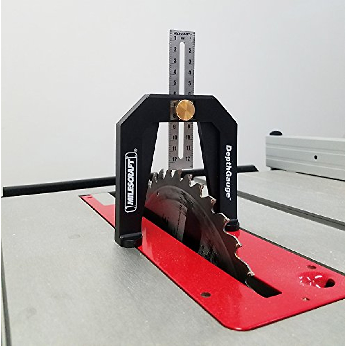 Milescraft 8601 Depth Gauge - Measure, Mark and Locate Depth of Blade or Bit on Table Saws, Router Tables, Routers and More, Woodworking