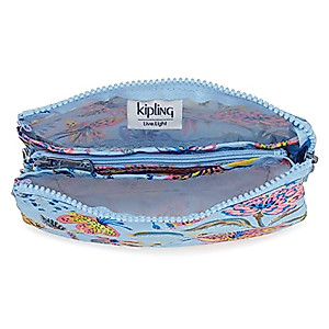 Kipling Women's Creativity Large Pouch, Versatile Cosmetics Kit, Lightweight Nylon Travel Organizer Wallet, Wild Flowers