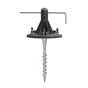 GAMA SONIC GS-3 EZ Ground Anchoring Kit for Single Head Lamp Posts, Black