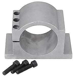 Walfront 80/100mm CNC Spindle Motor Mount Bracket Clamp Aluminum with Screws Spindle Tool Set for 3 Dimensional Printing CNC Engraving Millng Machine(80mm)