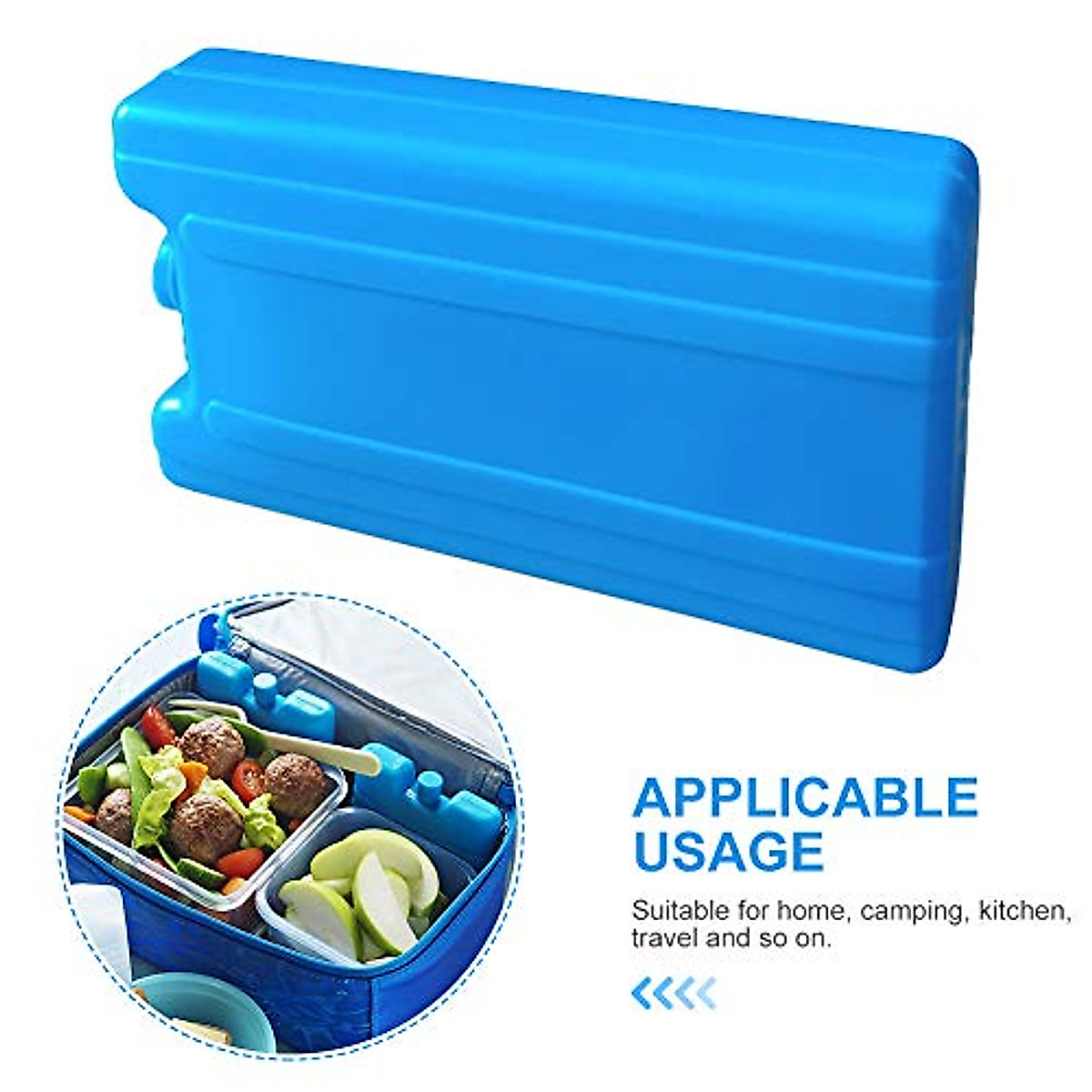JIANWEI Ice Pack for Lunch Box - 400 ml Lightweight Food Storage Cooler Bag Reusable and Long Lasting Cool Packs Slim Freezer Packs Keep Food Fresh and Cold for Kids Lunch Box(Blue)