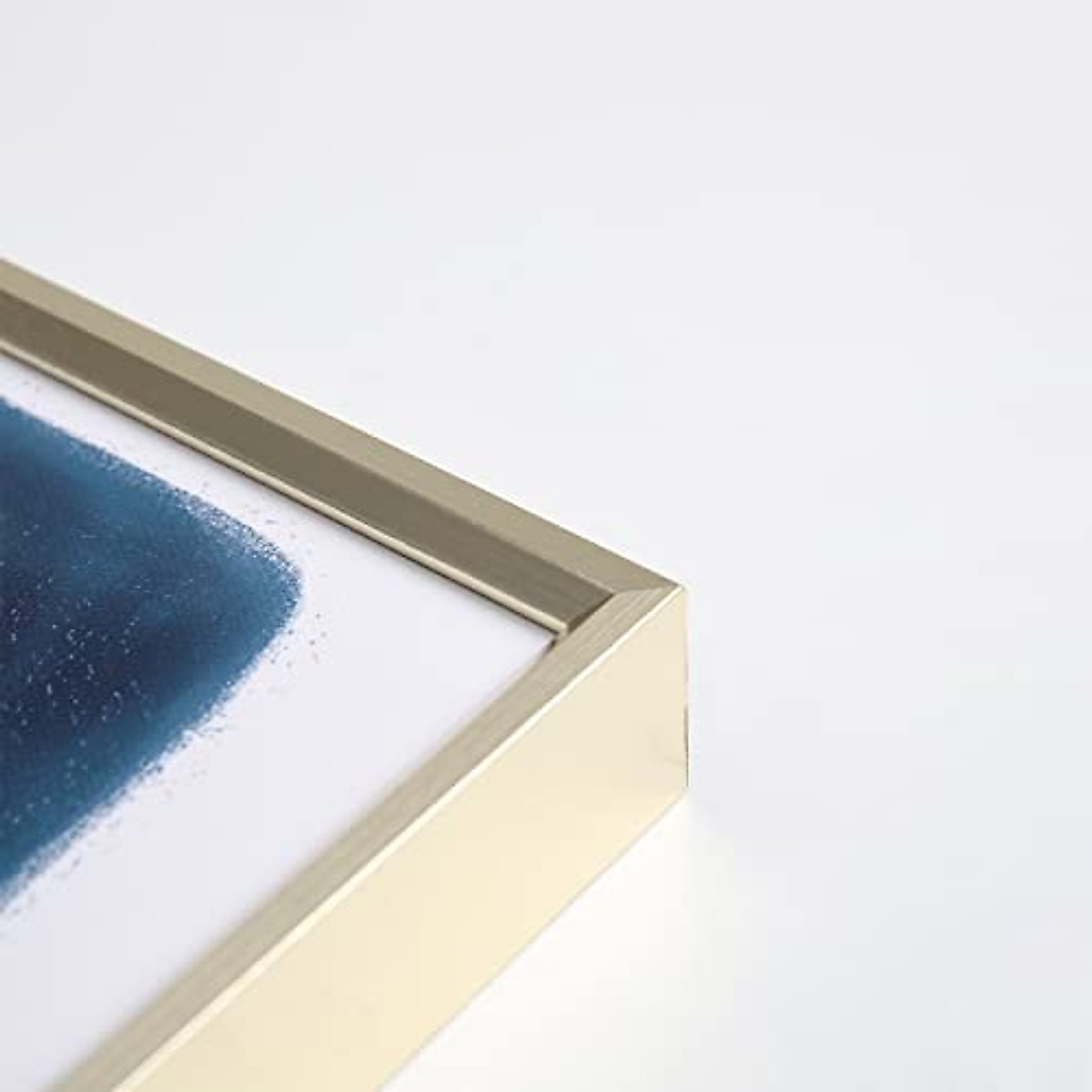 ArtbyHannah Gold Framed Wall Art, Abstract Canvas Wall Art with Geometric Prints, Navy and Pink Modern Wall Art for Bedroom Living Room, 12x16 Inch Set of 3