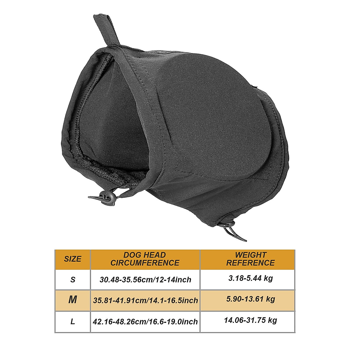 XJKLBYQ Dog Ear Muffs Noise Protection Noise Cancelling Headphones for Dogs, Dog Earmuffs, Dog Ear Plugs with Drawstring Fixing M