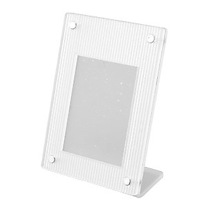Tabletop Picture Frame, Simple Cleaning Picture Frame, Stable and Sturdy Placement, Custom Clear Acrylic for Movie Tickets (Transparent (Wave Pattern))