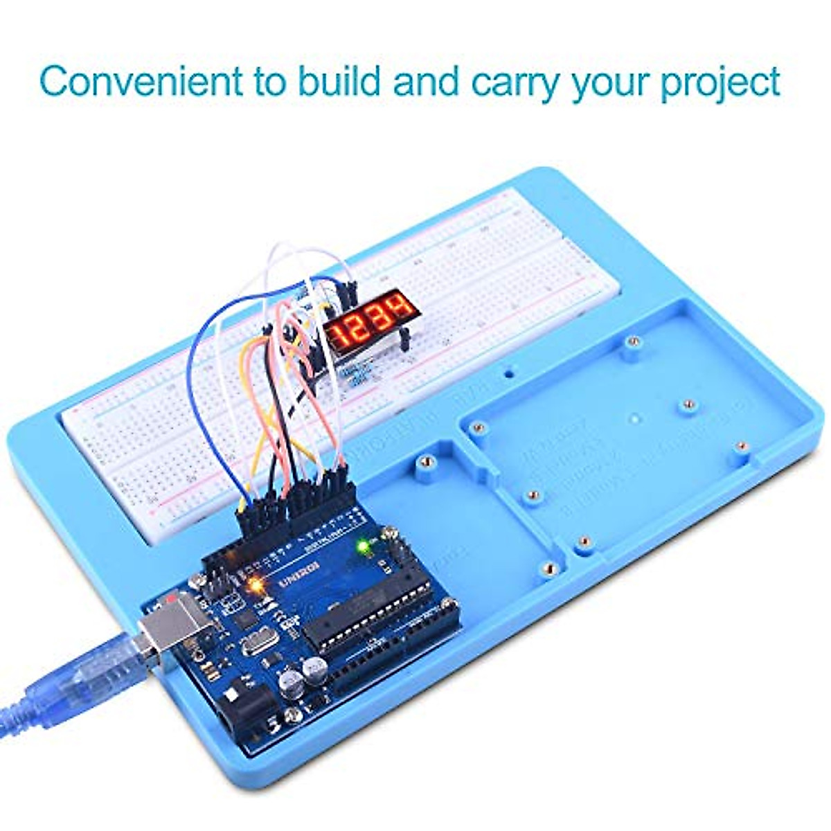 UNIROI Ultimate Starter Kit Compatible with Arduino IDE 328P Control Board, 260 Pages Detailed Tutorial, 217 Items, 51 Projects, Breadboard with Arduino IDE Starter Kit