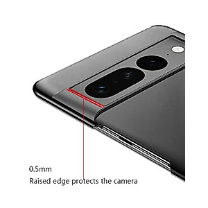 Bastmei Google Pixel 7 Pro 5G Case (2022) - Ultra-Light, Slim Camera Protection Hard PC Cover - Gravel Black