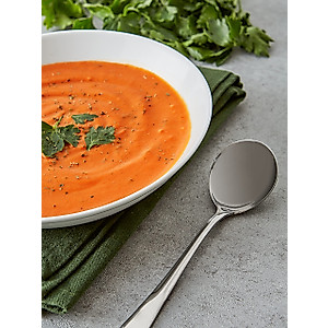 RSVP Monty's Stainless Steel Soup Spoons - Set of 8