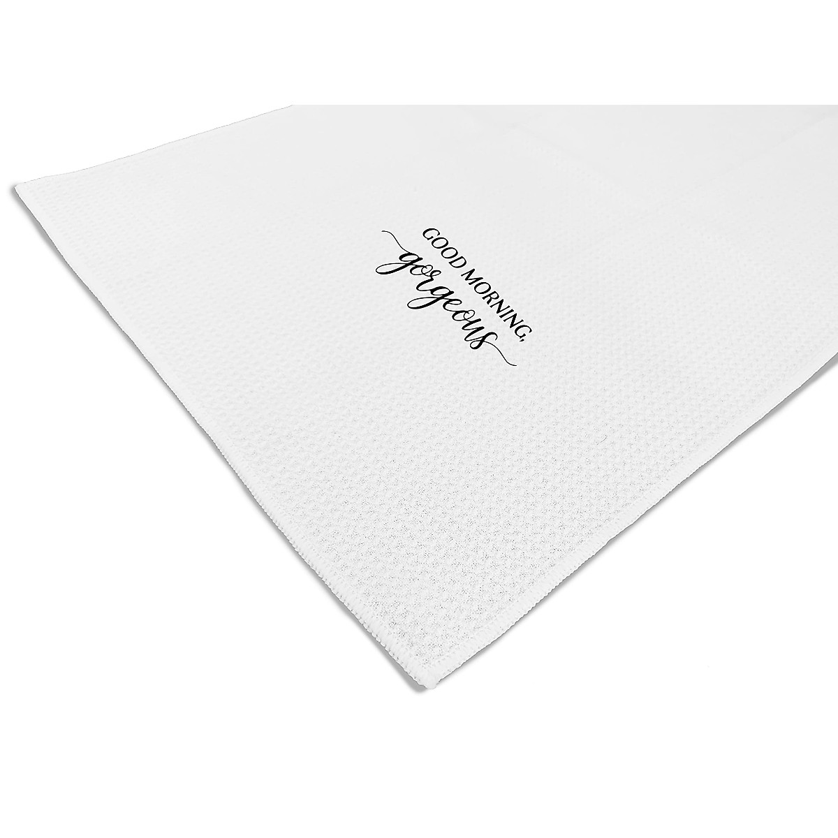 Voatok Good Morning Gorgeous Hello There Handsome Bath Towel, Couples Gifts Set of 2 Decorative Towels,Gifts for Husband Wife Newlyweds