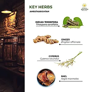 Kerala Ayurveda Amrutharishtam - Ayurvedic Liquid Supplement to Balance Tridoshas, Support Normal Digestion, Metabolism, and Maintains Normal Body Temperature, 15.2 Fl Oz