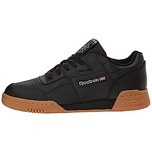 Reebok Men Workout Plus Sneaker, Black/Carbon/Classic red, 10.5