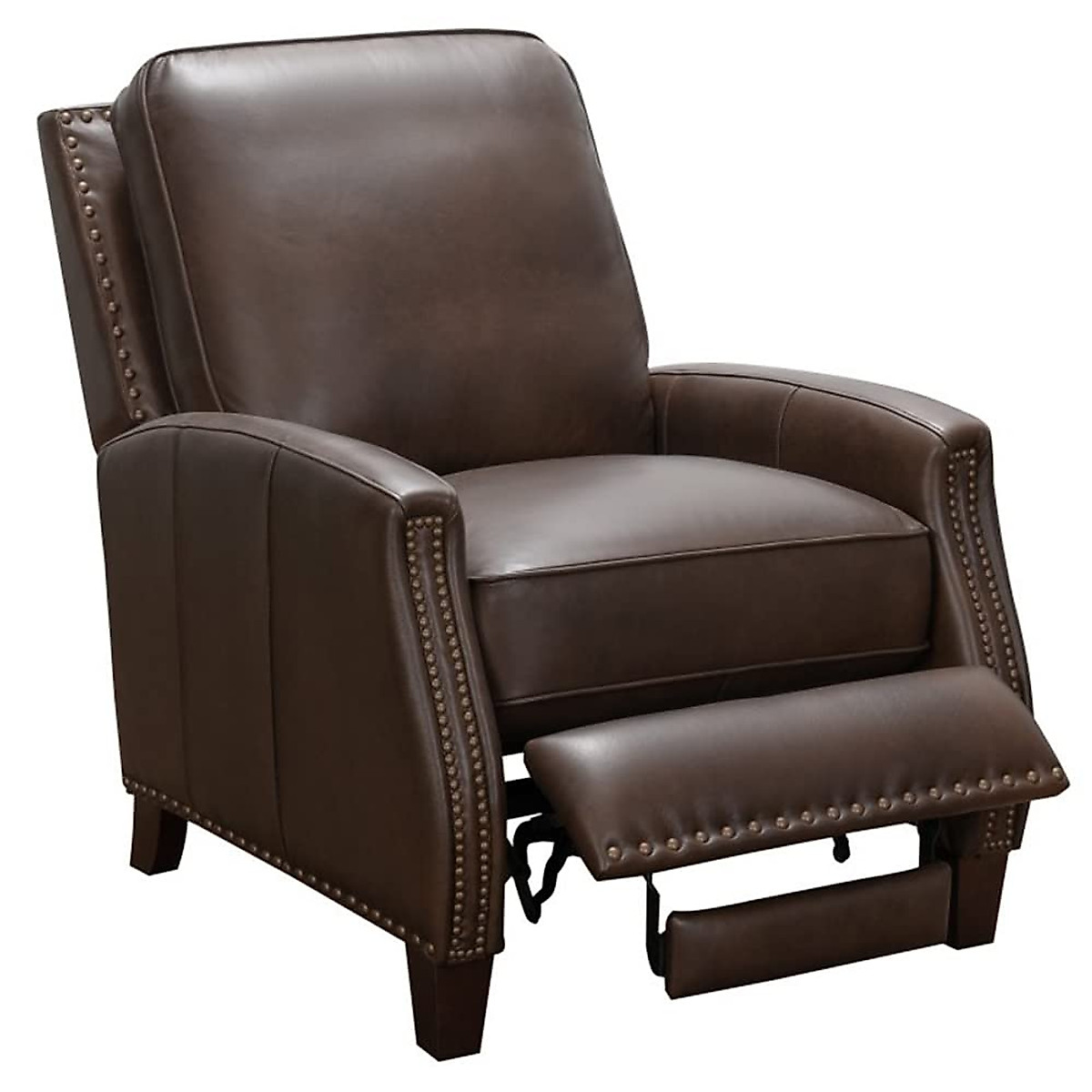 BarcaLounger Melrose Transitional Recliner Lounge Chair with footrest Extension 7-3155 in Ashford Walnut All Leather 5625-87 - Curbside Delivery