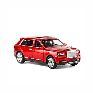 Red Rolls Royce Cullinan Toy Pull Back Vehicles Diecast Car Model with Light and Sound