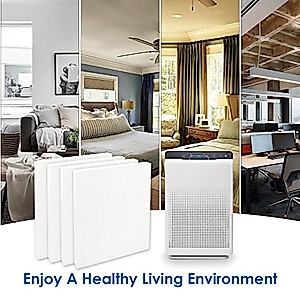 Flintar 115115 True HEPA Filter A, Compatible with Winix Air Purifier C535, 5300, 6300, P300, H13 Grade True HEPA Replacement Filters (4 HEPA Filters)