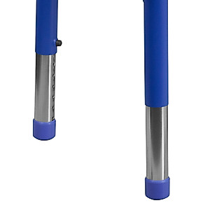 Flash Furniture Adjustable Classroom Activity Table for School/Home, Rectangular Plastic Table for Kids, 21.875"W x 26.625"D x 14.5-23.5"H, Blue/Gray