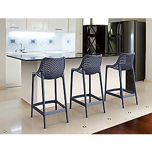Compamia Air Patio Counter Stool in Dark Gray (Set of 2)